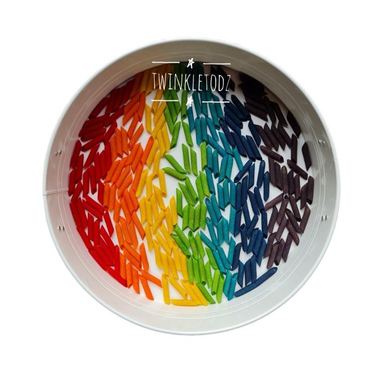 Rainbow Colour Pasta and Learning Resources Tweezer Set for Sensory ...