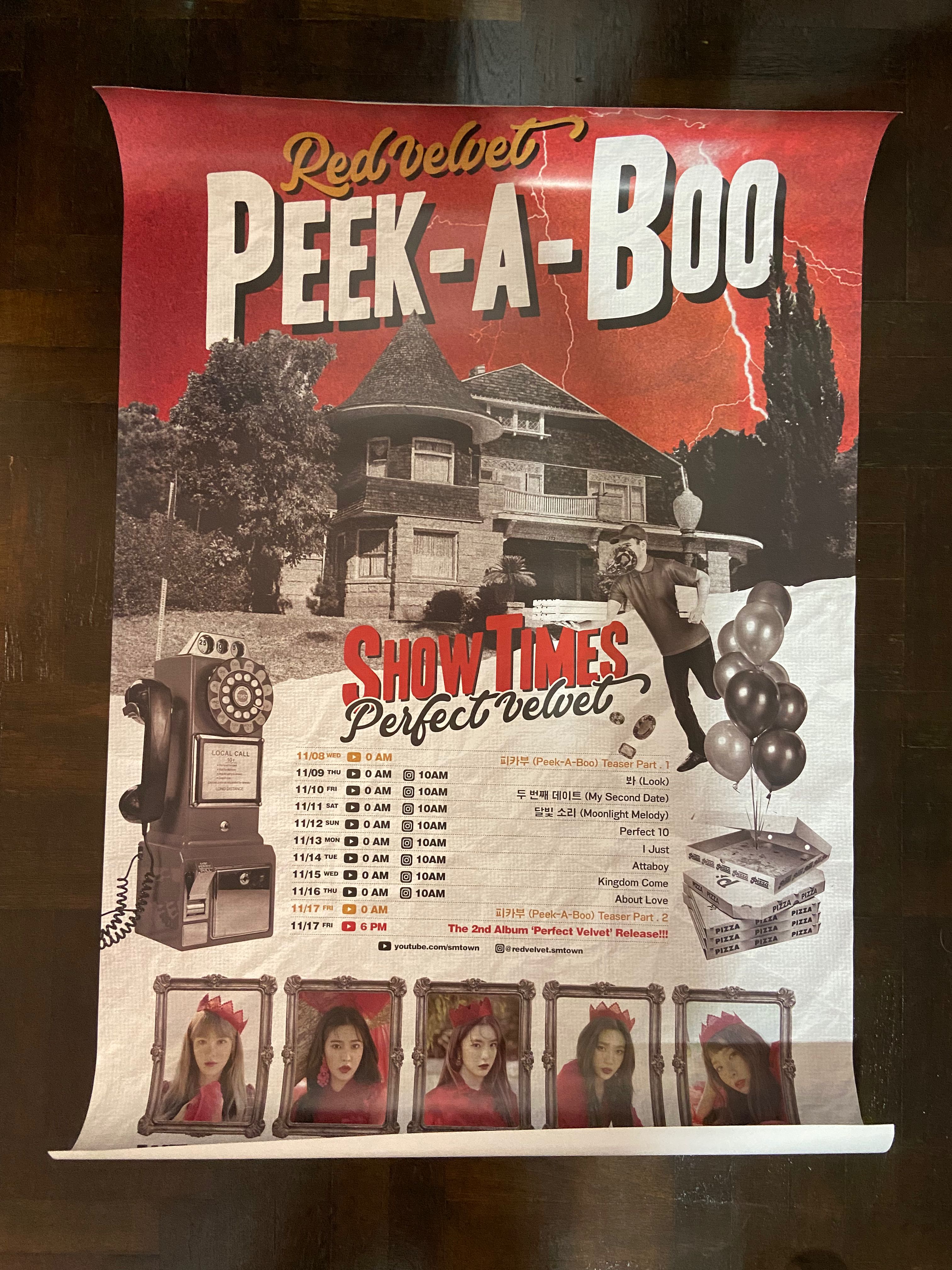 Red Velvet Peekaboo Poster, Hobbies & Toys, Memorabilia & Collectibles ...