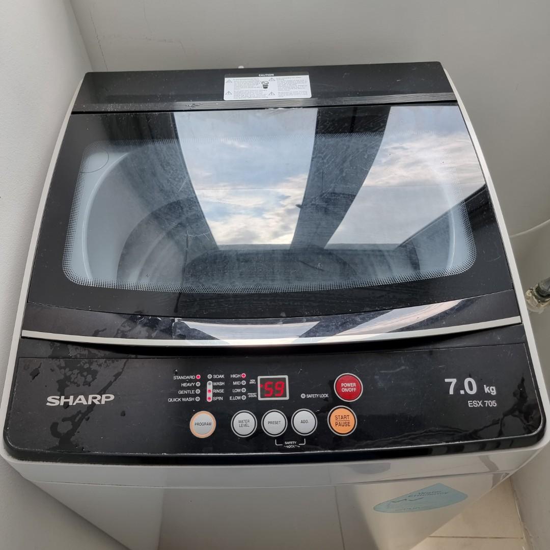Sharp 7KG Top load washer for Sale, TV & Home Appliances, Washing ...