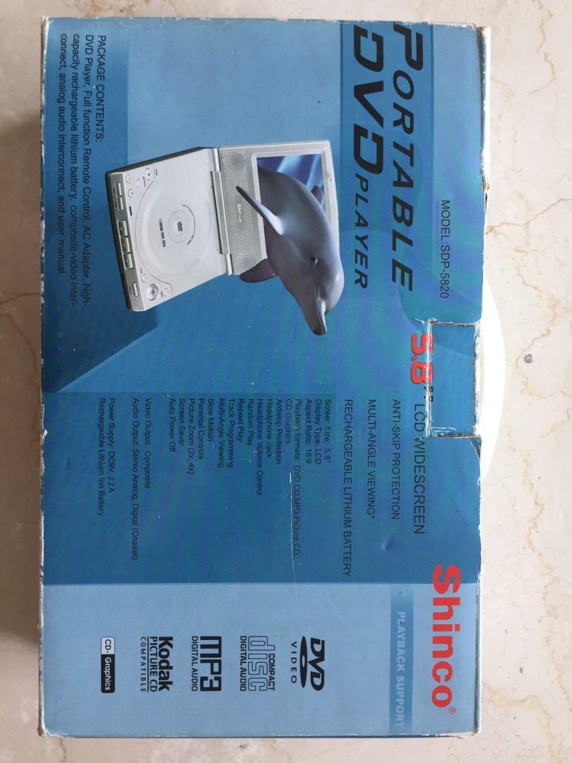 Shinco portable DVD player, Audio, Portable Music Players on Carousell