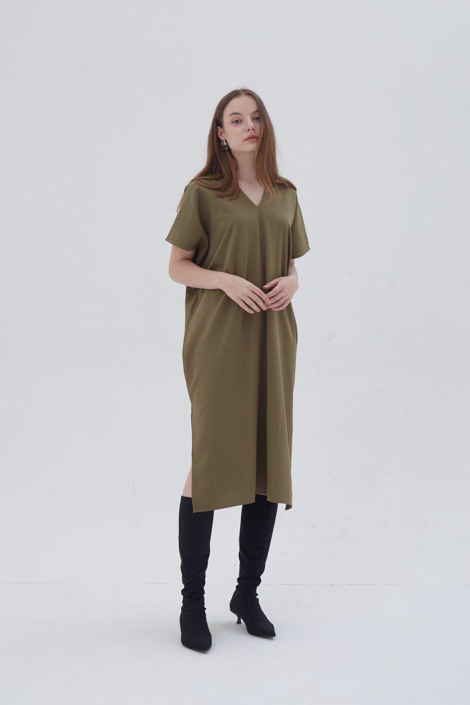 Shopatvelvet Elevation Dress in Olive, Women's Fashion, Dresses & Sets ...