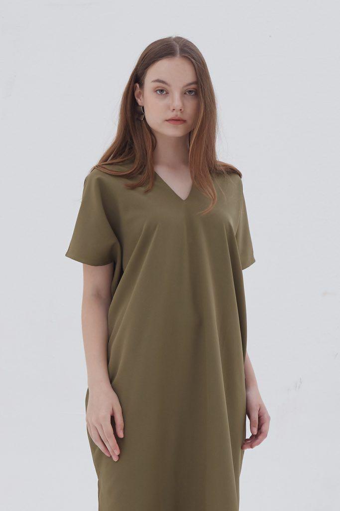 Shopatvelvet Elevation Dress in Olive, Women's Fashion, Dresses & Sets ...