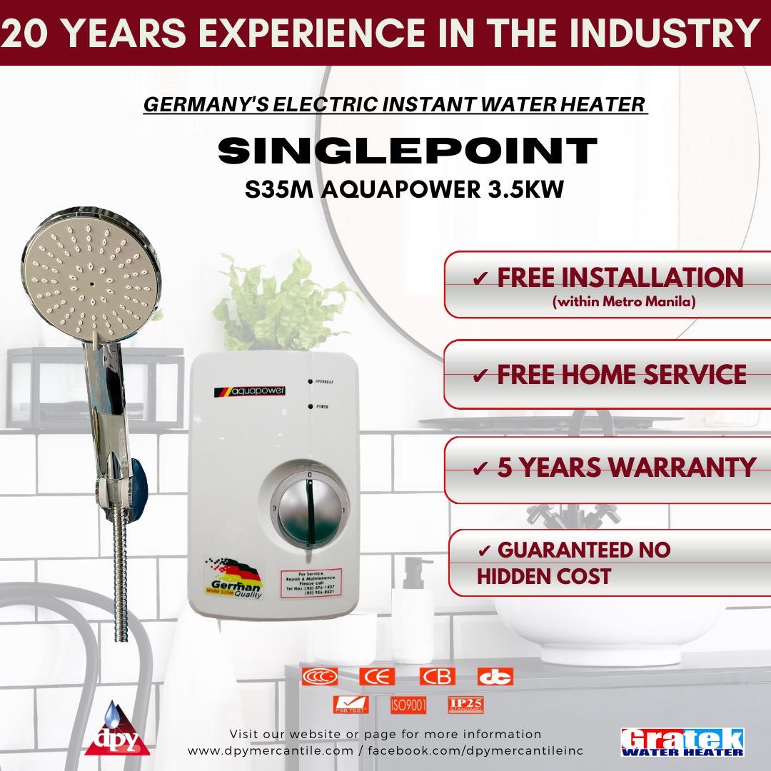 Singlepoint Electric Instant Water Heater 3.5KW, TV & Home Appliances ...