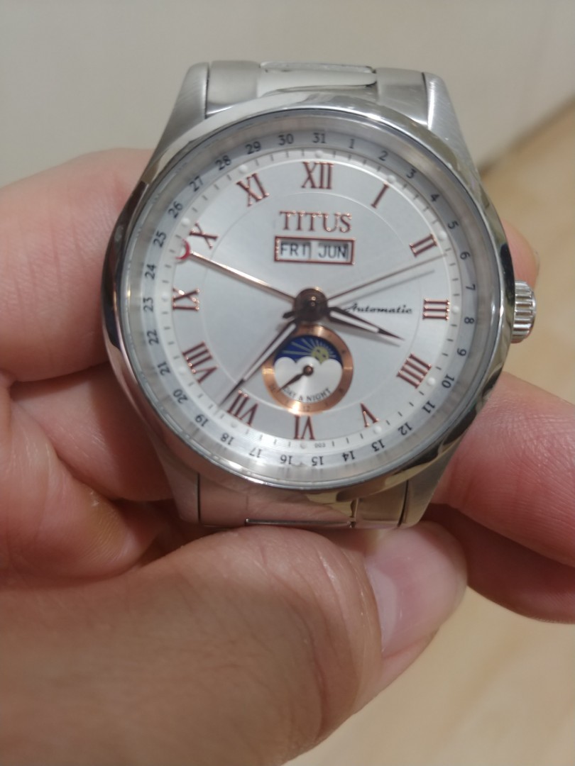 Titus Moonphase 50m 4 Hands Operation, Men's Fashion, Watches ...