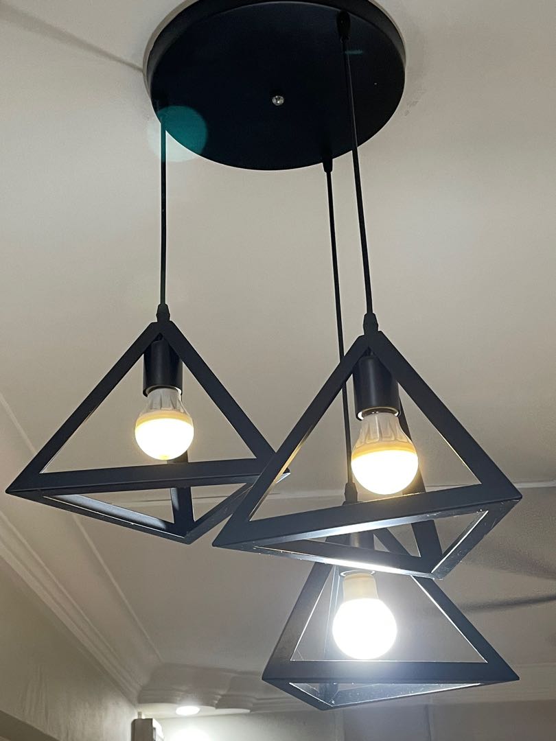 Triangle lighting design, Furniture & Home Living, Lighting & Fans ...