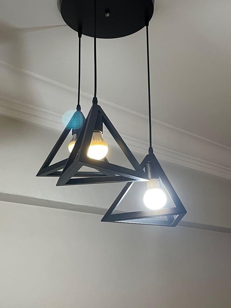 Triangle lighting design, Furniture & Home Living, Lighting & Fans ...