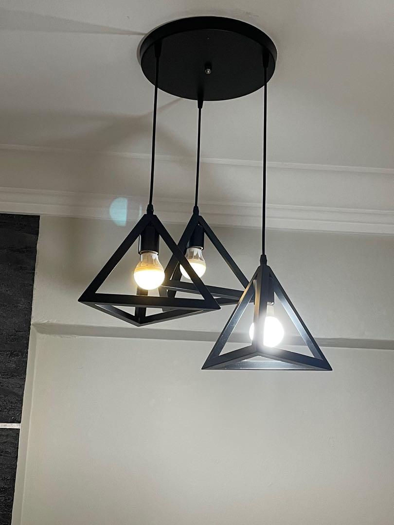 Triangle lighting design, Furniture & Home Living, Lighting & Fans ...