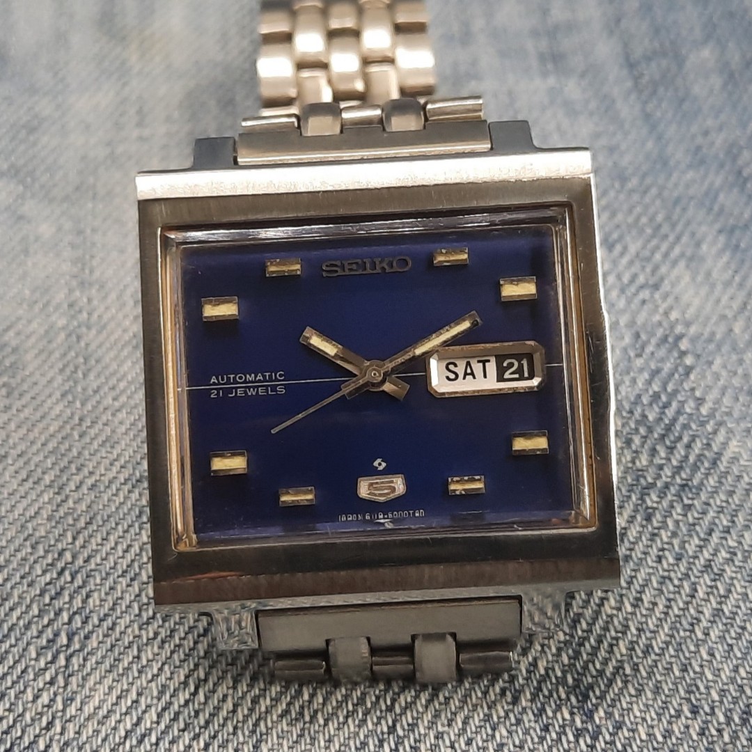 Vintage Seiko 6119-6000 "TV Case Dial" 21 Jewels Automatic Watch, Men's ...