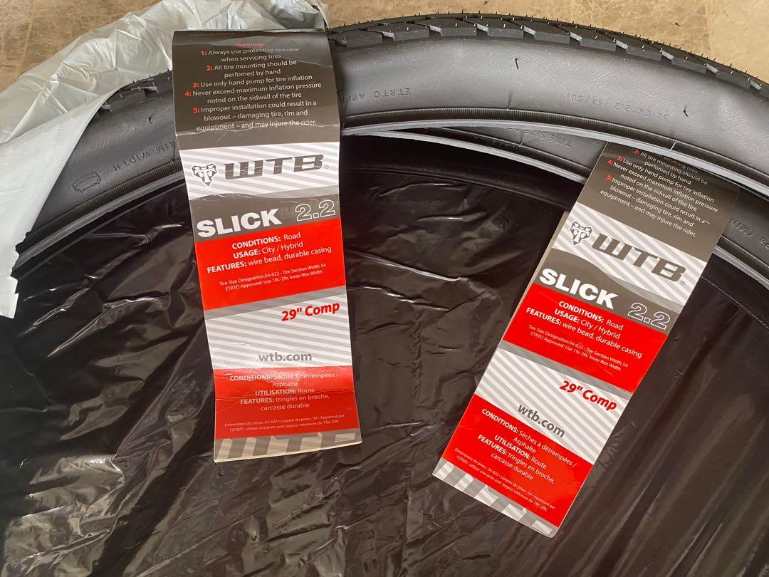 WTB 29er 2.2 Comp Slick Tyres, Sports Equipment, Bicycles & Parts ...