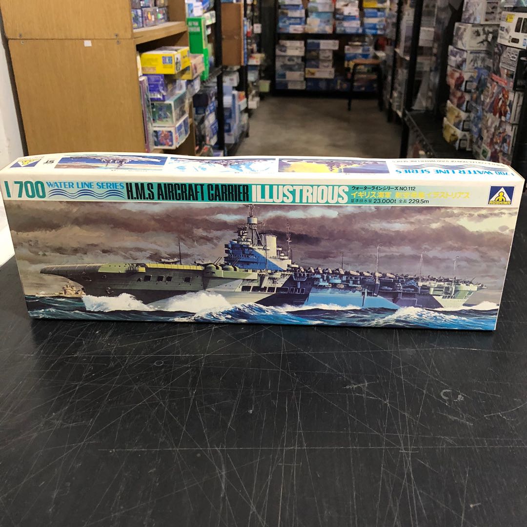 1/700 Aoshima HMS Illustrious Aircraft Carrier Model Kit, Hobbies ...