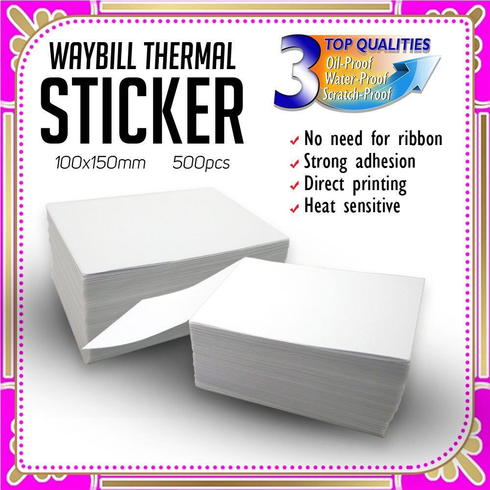 A6 Waybill Thermal Sticker 100x150mm (500sheets), Everything Else ...