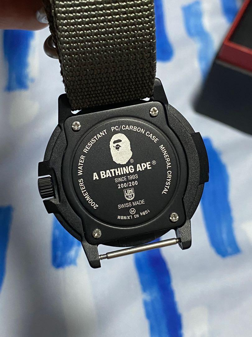 A Bathing Ape BAPE x Luminox Navy SEAL Blackout 3001 MIL SPEC Watch ...