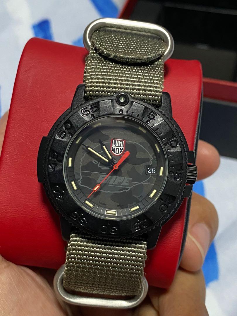 A Bathing Ape BAPE x Luminox Navy SEAL Blackout 3001 MIL SPEC Watch ...