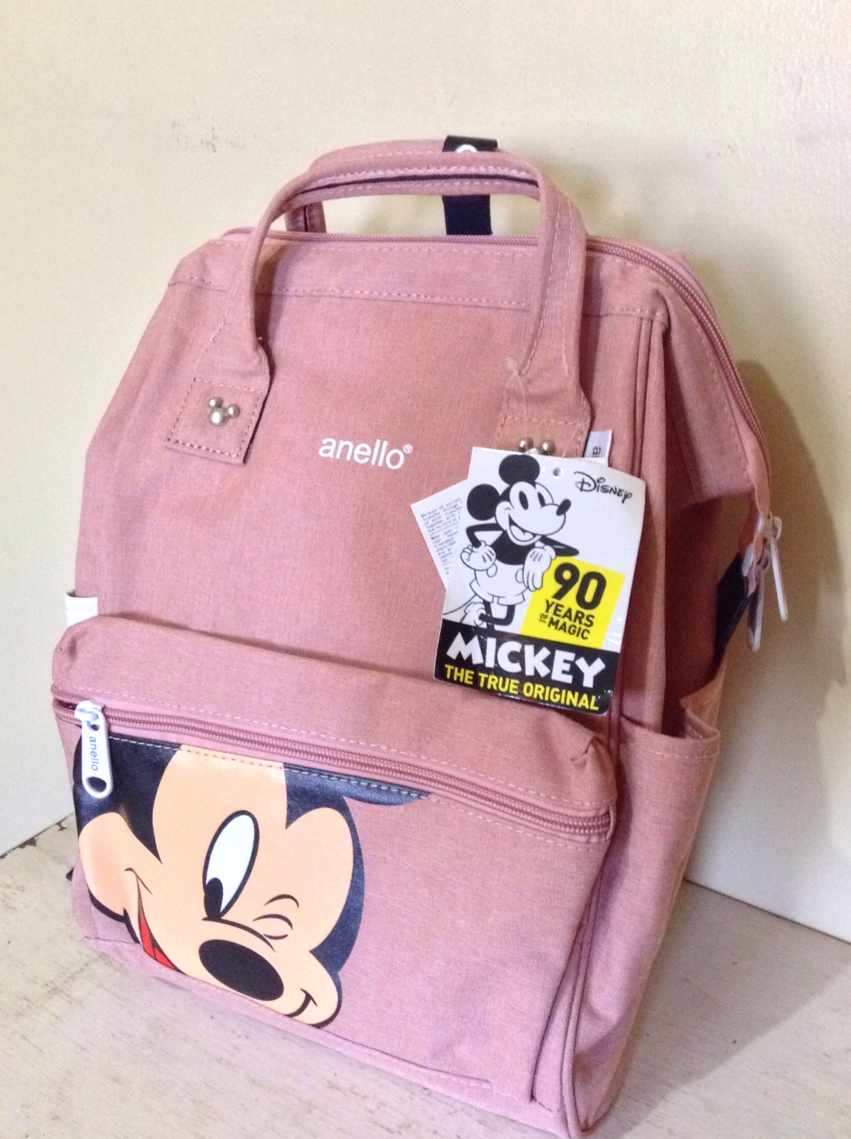 Anello Mickey Mouse Backpack (Light Pink), Women's Fashion, Bags ...