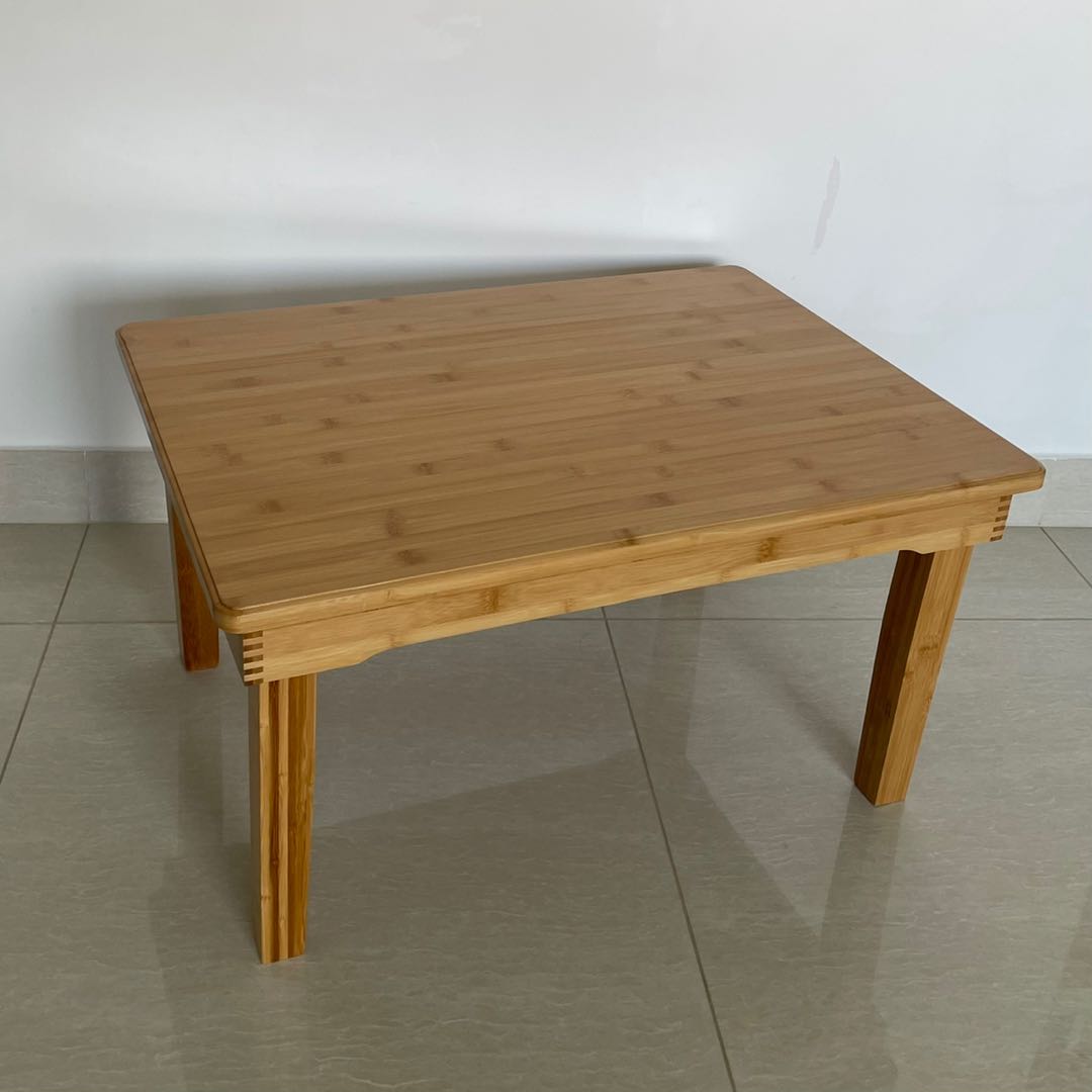 Bamboo foldable floor table, Furniture & Home Living, Furniture, Tables ...