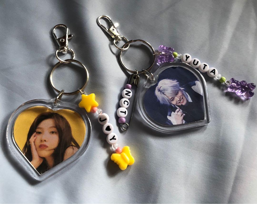 custom kpop beaded keychains keyrings (nct wayv bts red velvet ...