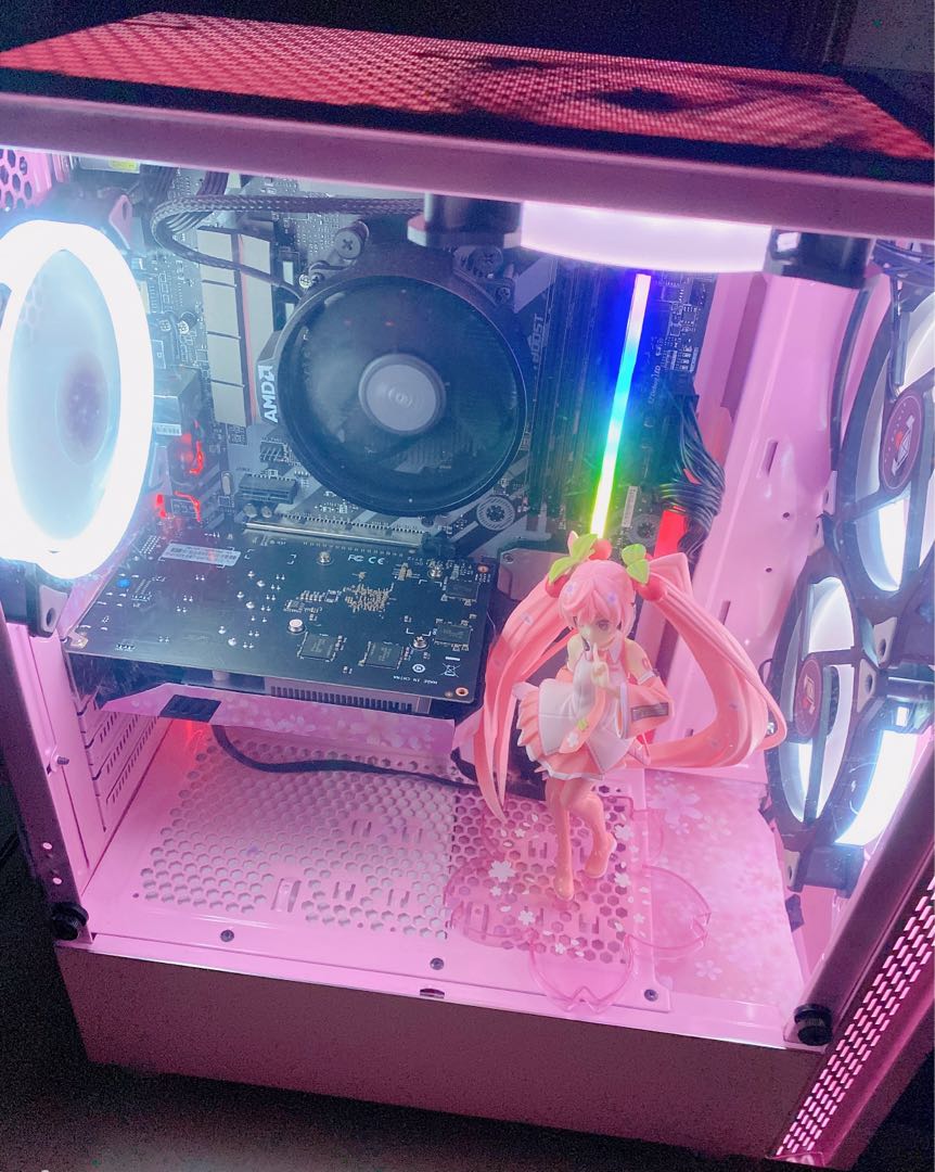 電腦主機Desktop連櫻初音SakuraMiku ver.2021, 電腦＆科技, 桌上電腦 - Carousell