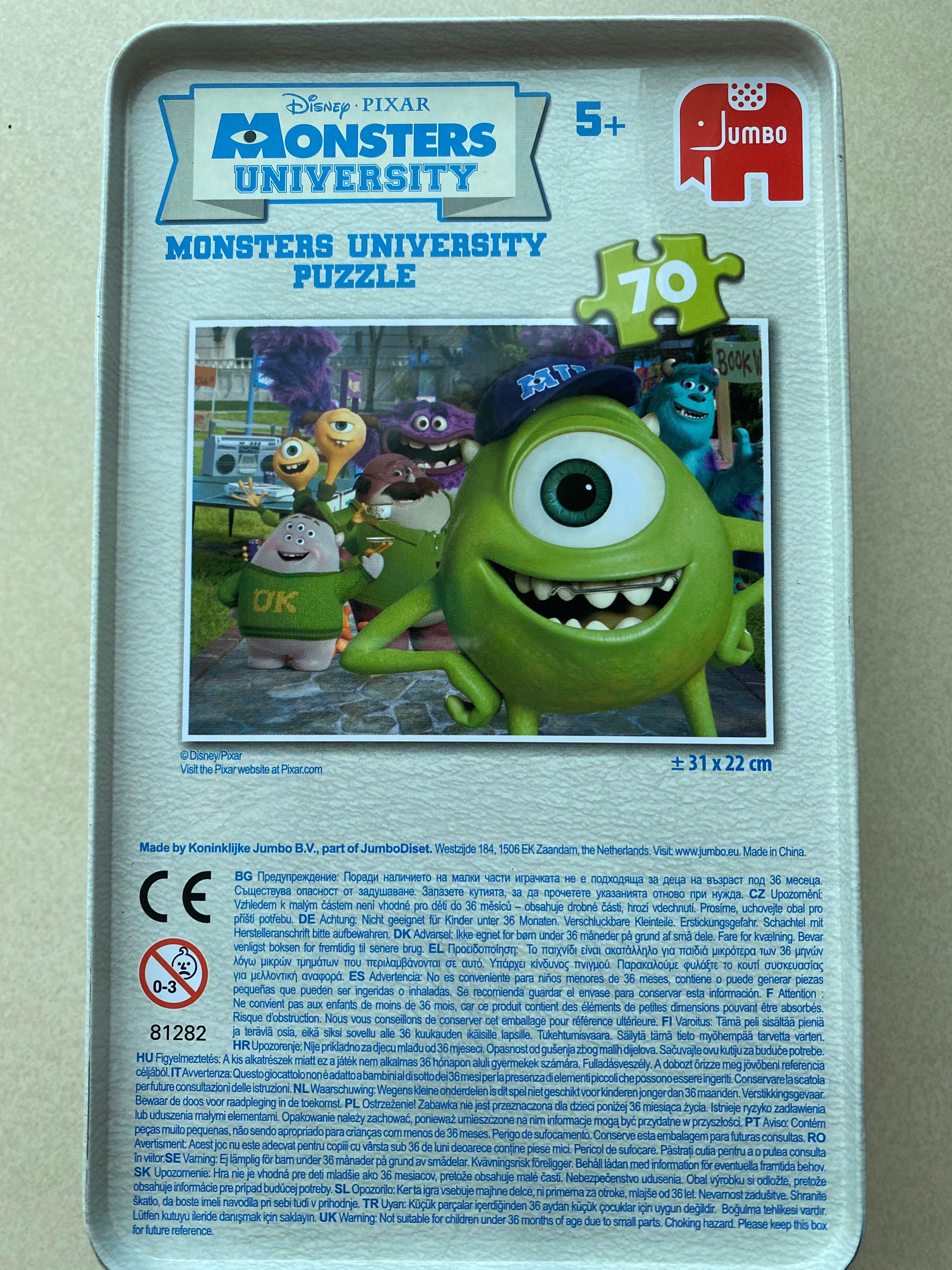 Disney PIXAR - MONSTERS UNIVERSITY puzzle, Hobbies & Toys, Collectibles ...