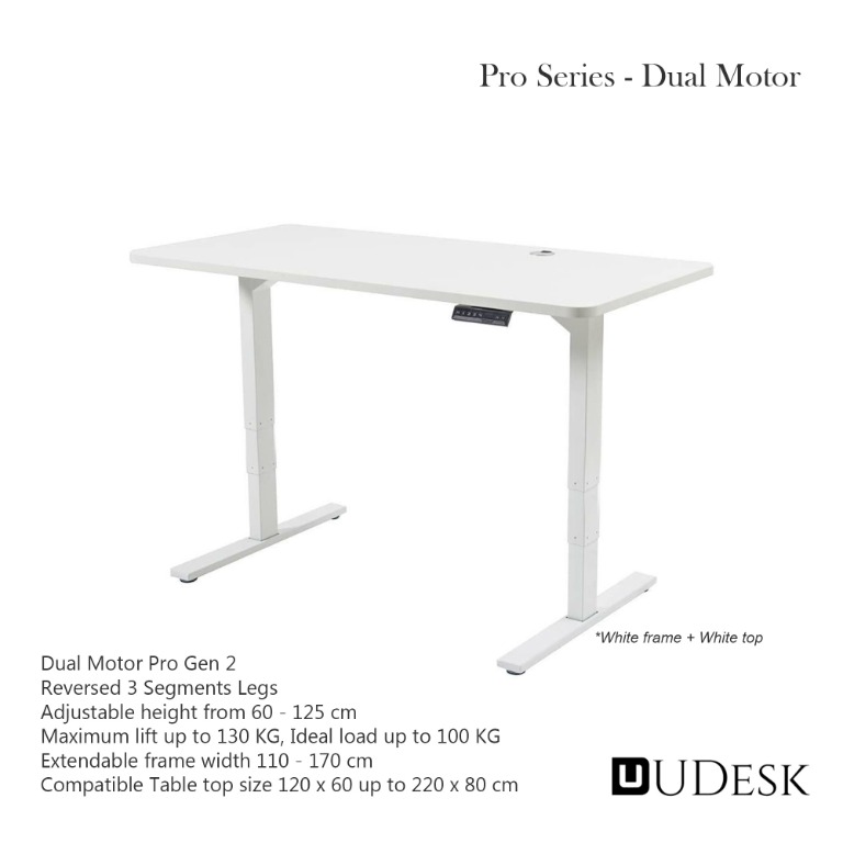 Dual Motors Electric Adjustable Standing Desk - UDESK Pro, Furniture ...