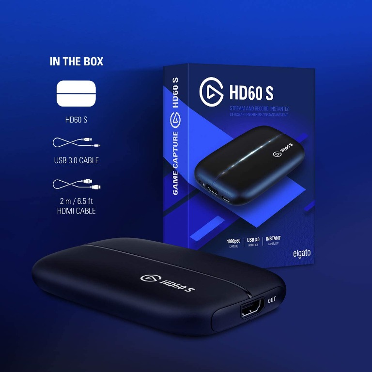 Elgato HD60 S Capture Card, 1080p 60 Capture, Zero-Lag Passthrough ...