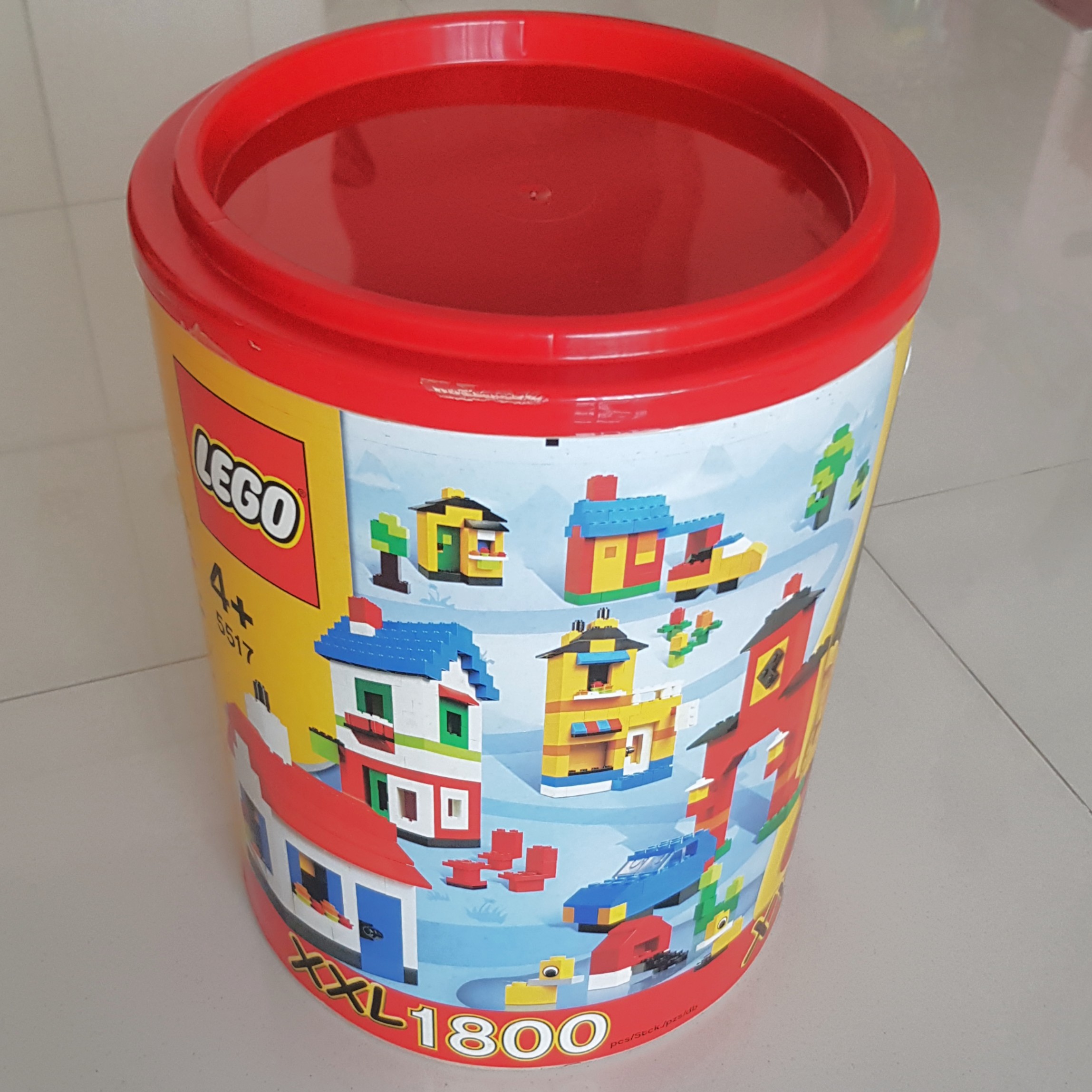 (EMPTY) Big lego cylinder box, Hobbies & Toys, Toys & Games on Carousell