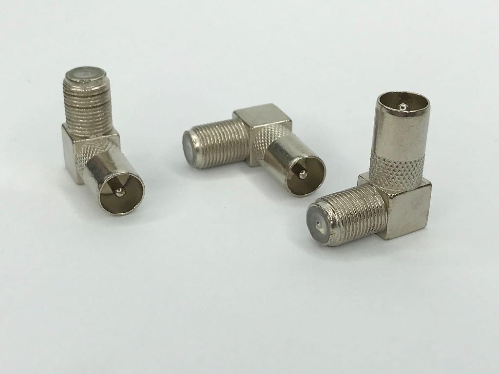 F Type Connector, FEMALE to MALE TV PAL COAX ANTENNA JACK RF AERIAL ...