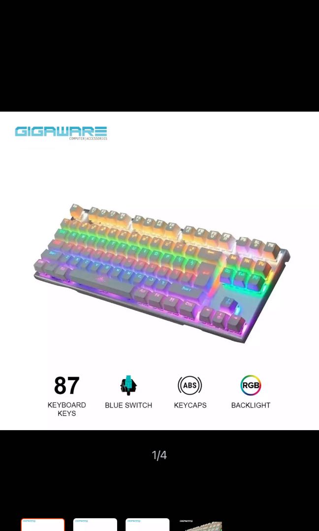 Gigaware mechanical keyboard, Computers & Tech, Parts & Accessories, Computer Keyboard on Carousell