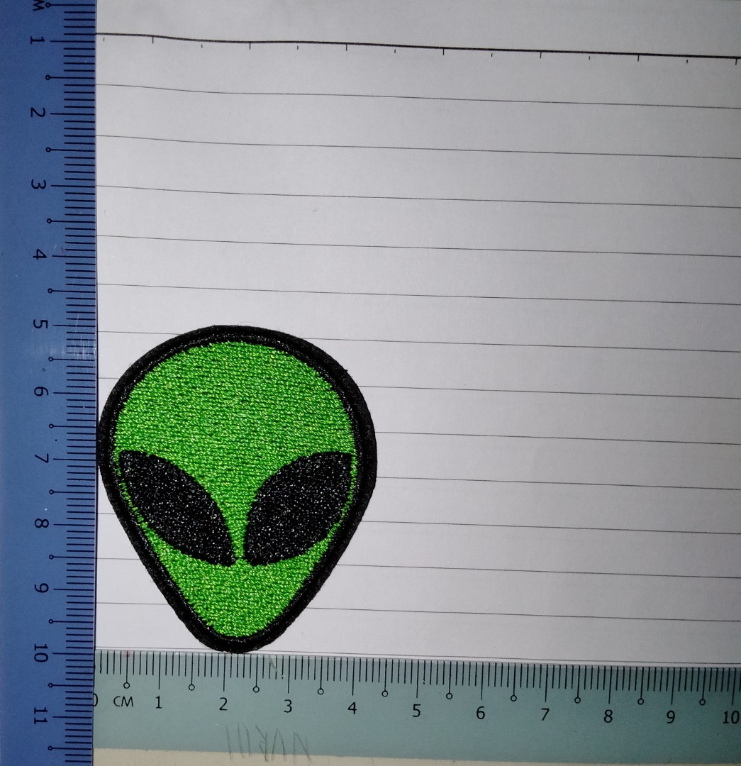 Green alien - iron patches, Hobbies & Toys, Stationery & Craft, Craft ...