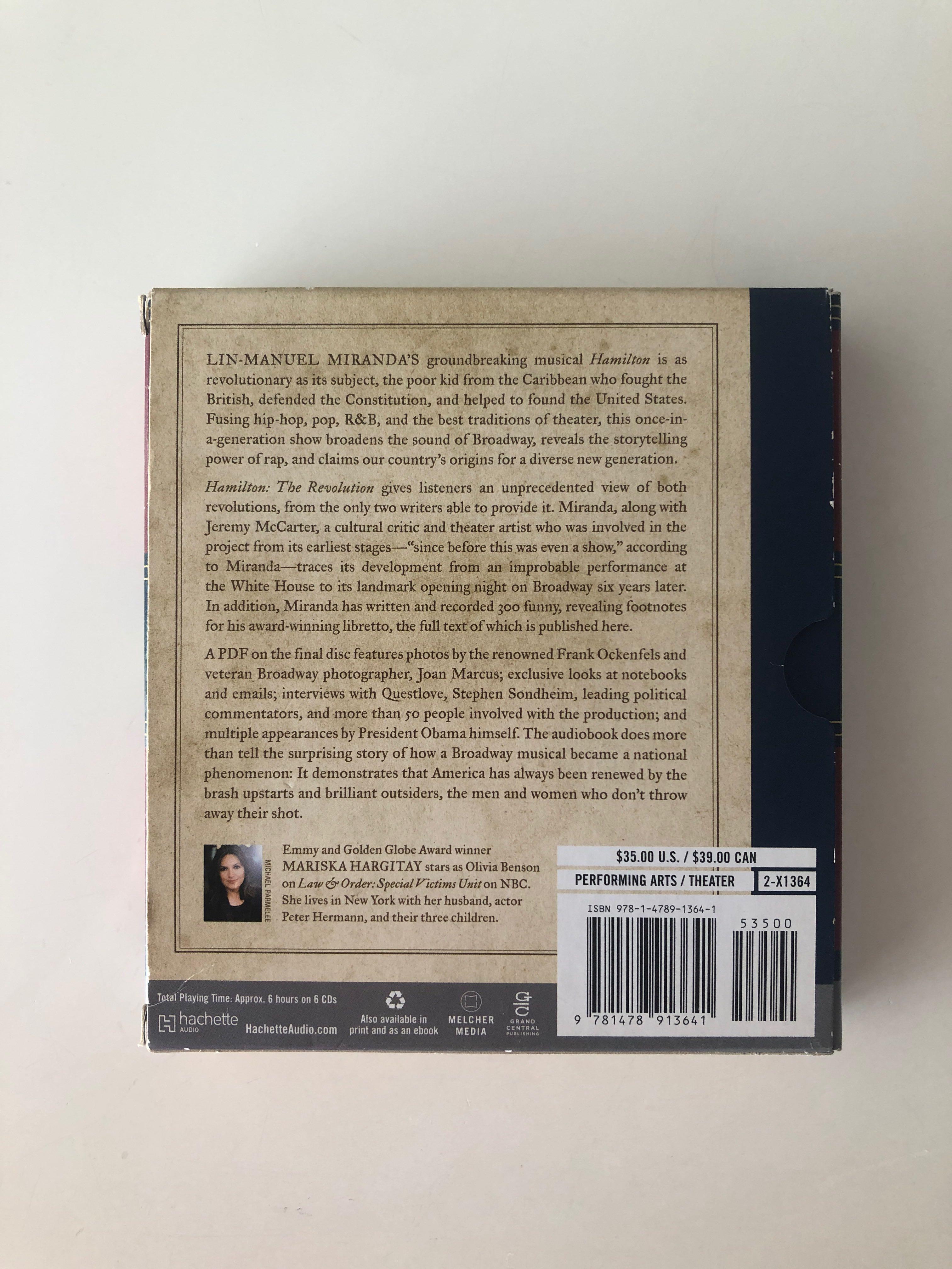 Hamilton the Musical: The Revolution Audio CD (original), Hobbies ...