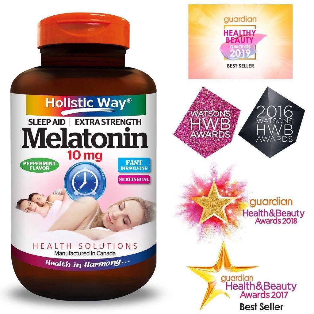 Holistic Way Extra Strength Melatonin 10mg Peppermint Flavor (30 ...
