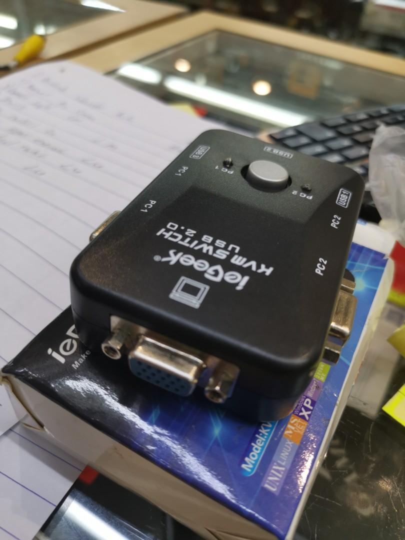 ieGeek KVM Switch Box 2 Port PC Monitor Switches Box, Computers & Tech, Parts & Accessories ...