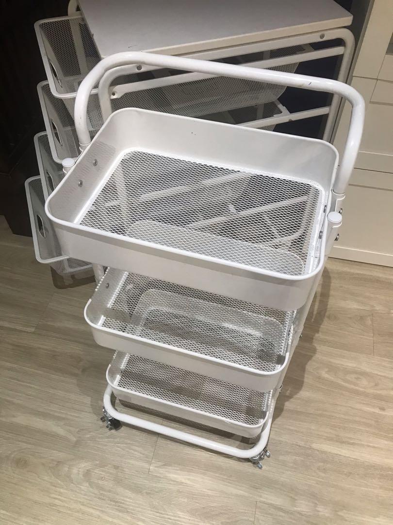 Ikea Algot tray drawers with wheels, Furniture & Home Living, Furniture ...