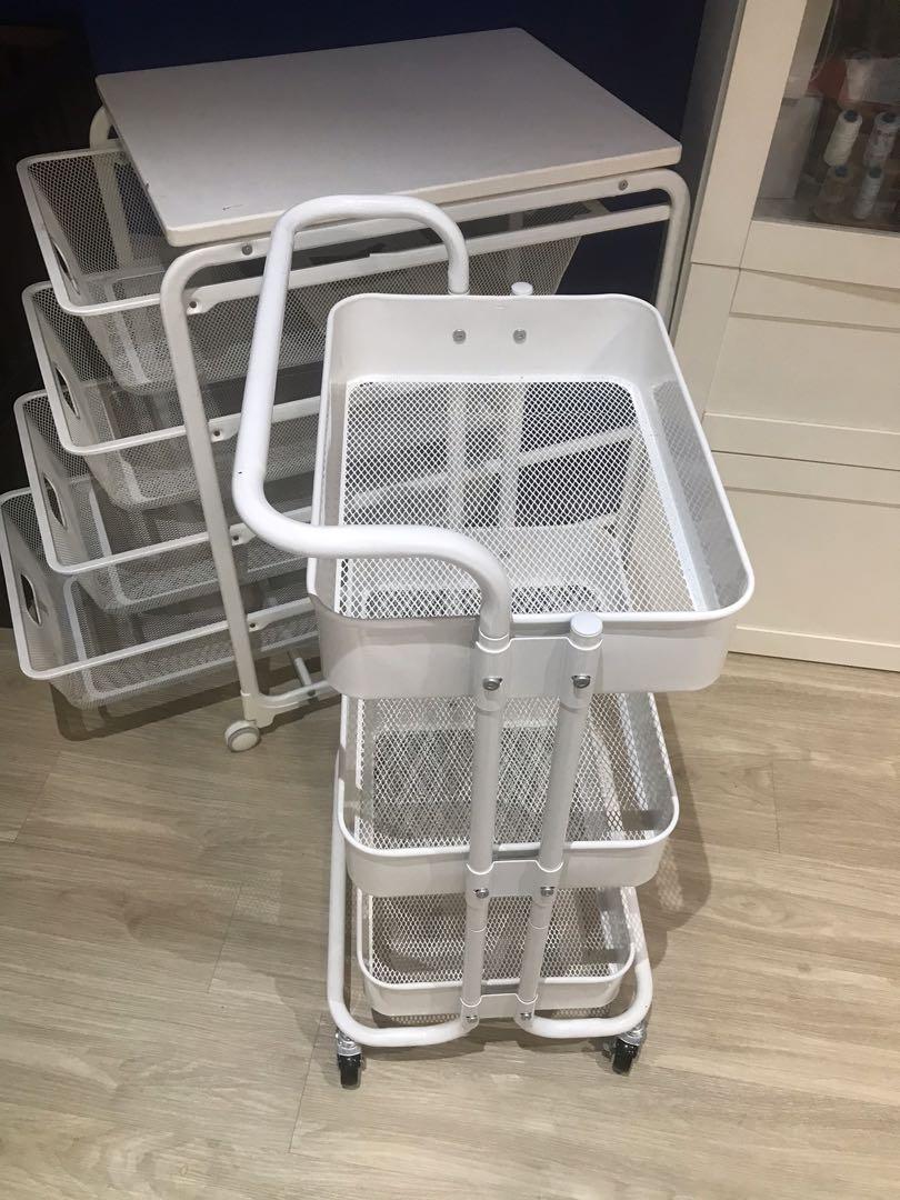 Ikea Algot tray drawers with wheels, Furniture & Home Living, Furniture ...