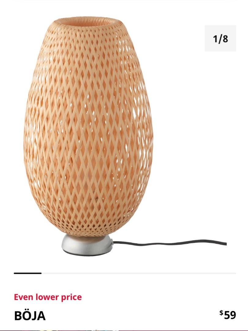 IKEA rattan lamp, Furniture & Home Living, Lighting & Fans, Lighting on ...