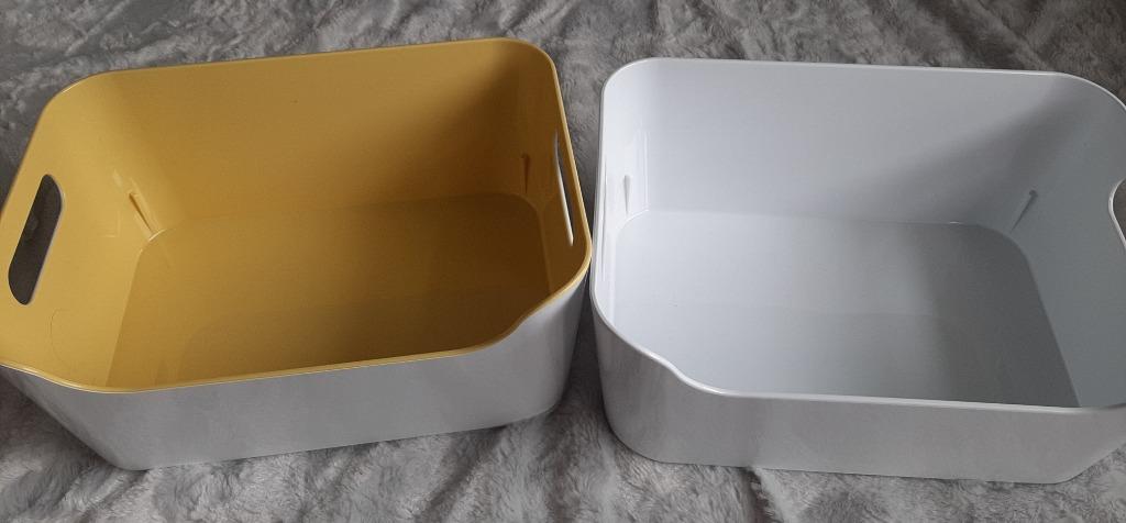 Ikea VARIERA Box, White and Light Yellow, Furniture & Home Living, Home ...