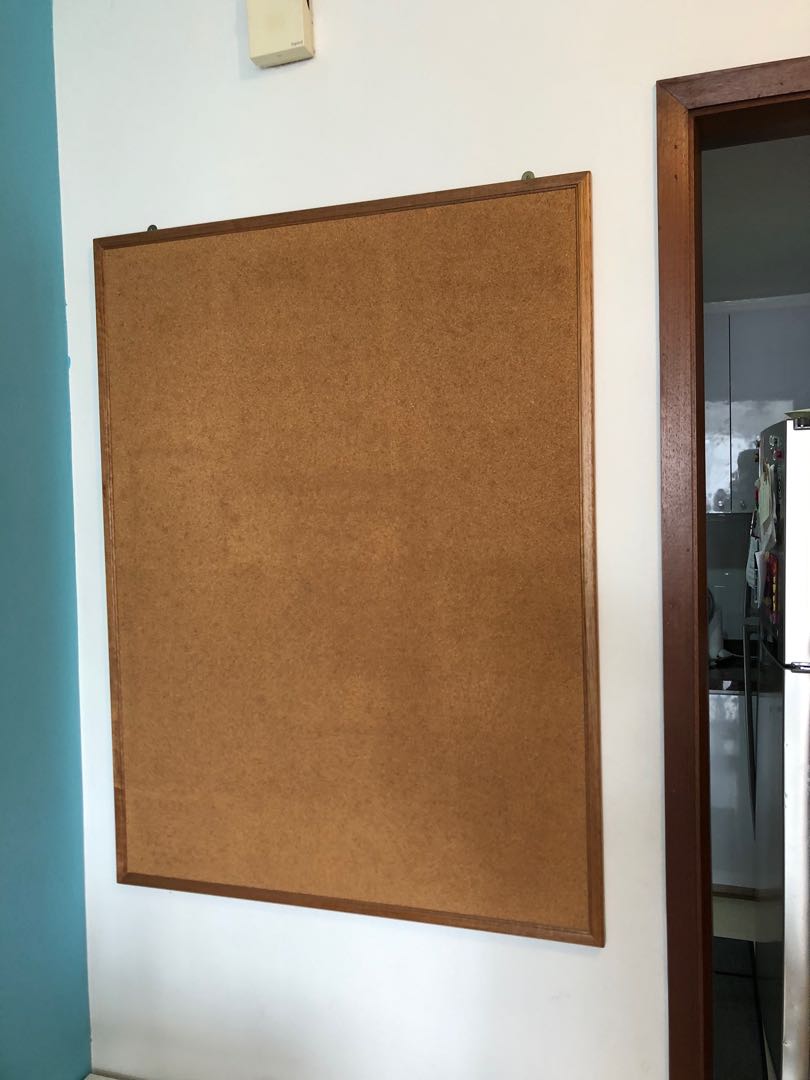 Large Notice board / framed cork pin board, Hobbies & Toys, Stationery ...