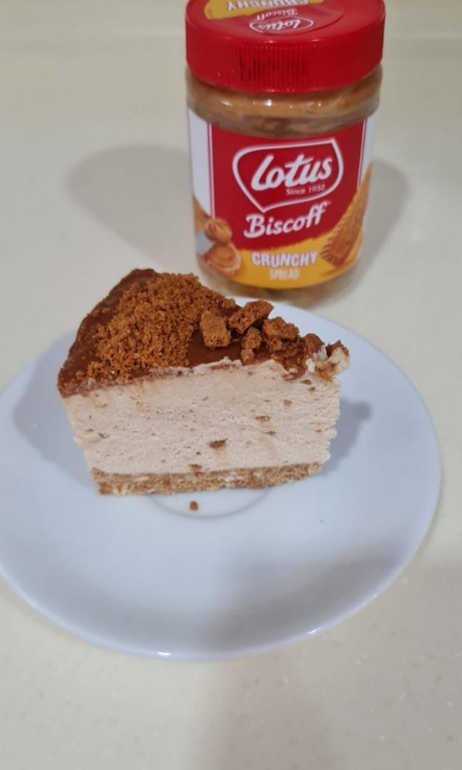 Lotus Biscoff Mousse Cake, Food & Drinks, Homemade Bakes on Carousell