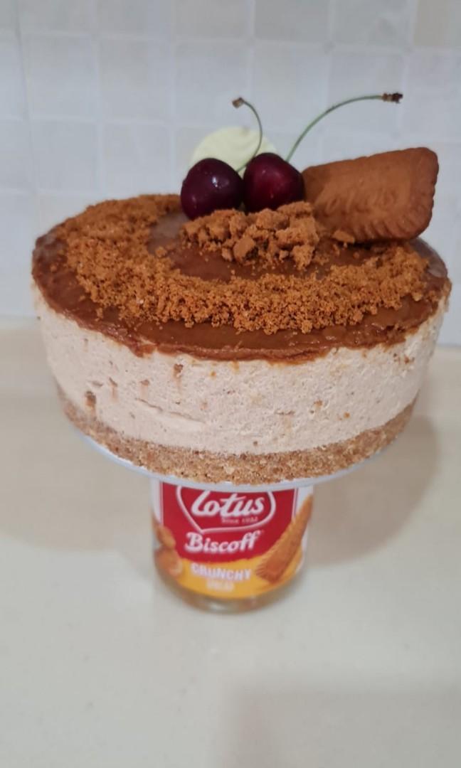 Lotus Biscoff Mousse Cake, Food & Drinks, Homemade Bakes on Carousell