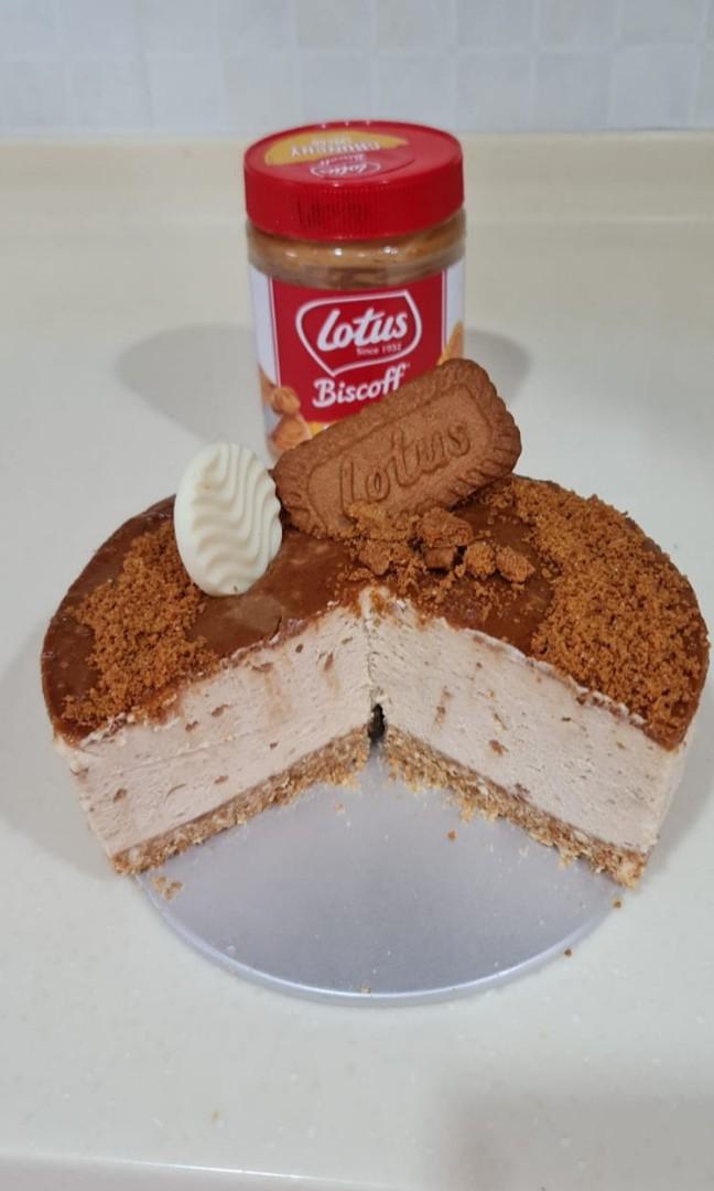 Lotus Biscoff Mousse Cake, Food & Drinks, Homemade Bakes on Carousell
