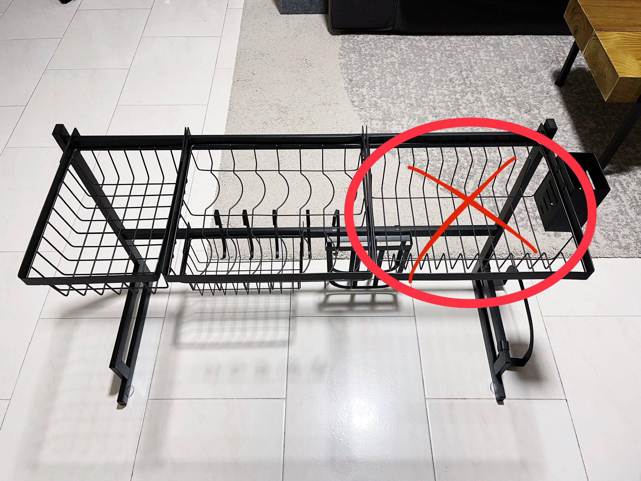 MALM-Stainless Steel Dish Rack 2 Layer, Furniture & Home Living ...