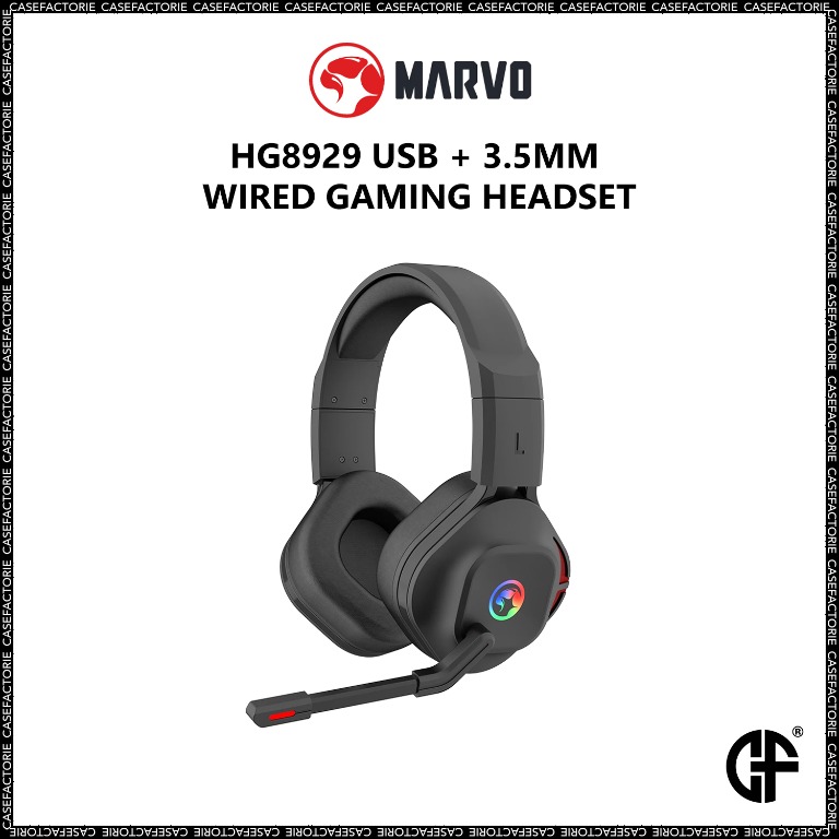 MARVO HG8929 USB + 3.5MM Wired Gaming Headset, Audio, Headphones ...