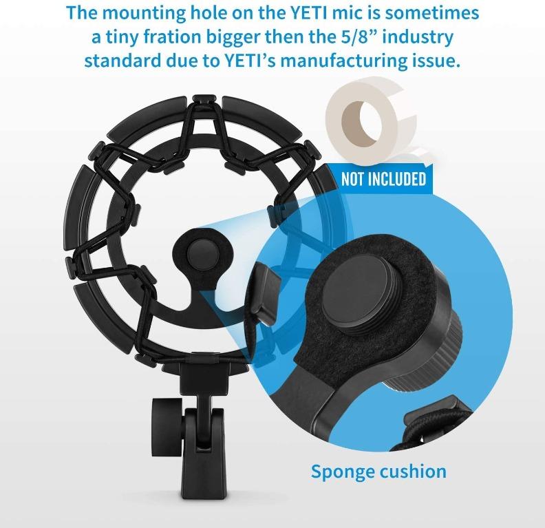Microphone Shock Mount Compatible with Blue Yeti/Yeti Pro/Snowball ...