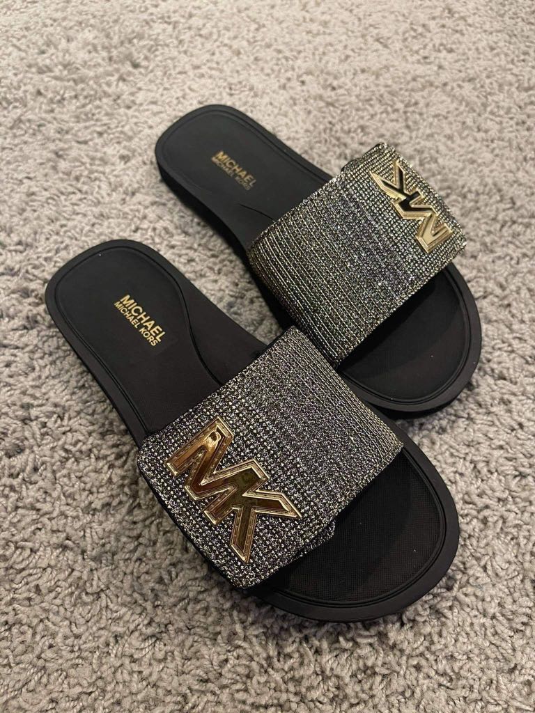 MK SLIDES, Women's Fashion, Footwear, Slippers and slides on Carousell