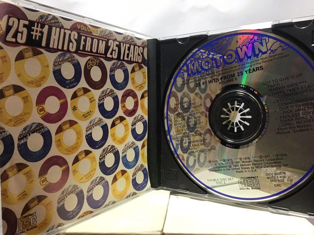 ORIGINAL US PRESS Motown 25 #1 Hits from 25 Years Vol 2 OOP USA CD Anubis Pop Soul, Hobbies ...
