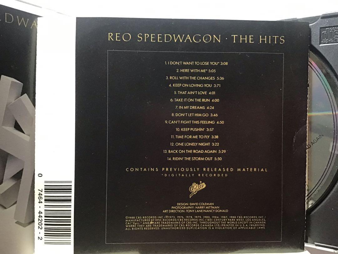 ORIGINAL US PRESS REO Speedwagon - The Hits OOP 1988 USA CD Anubis 80s ...