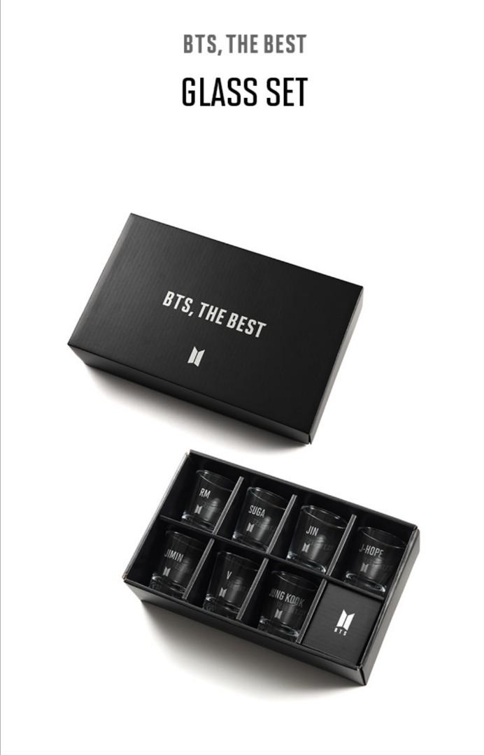 [SECURED PRE-ORDER] BTS THE BEST GLASS SET, Hobbies & Toys, Memorabilia ...