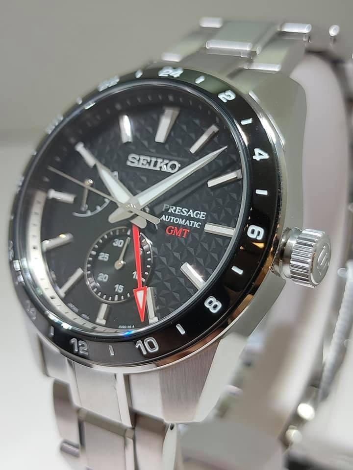 Seiko Presage Sharp Edged GMT SPB221 SPB221J SPB221J1, Men's Fashion ...