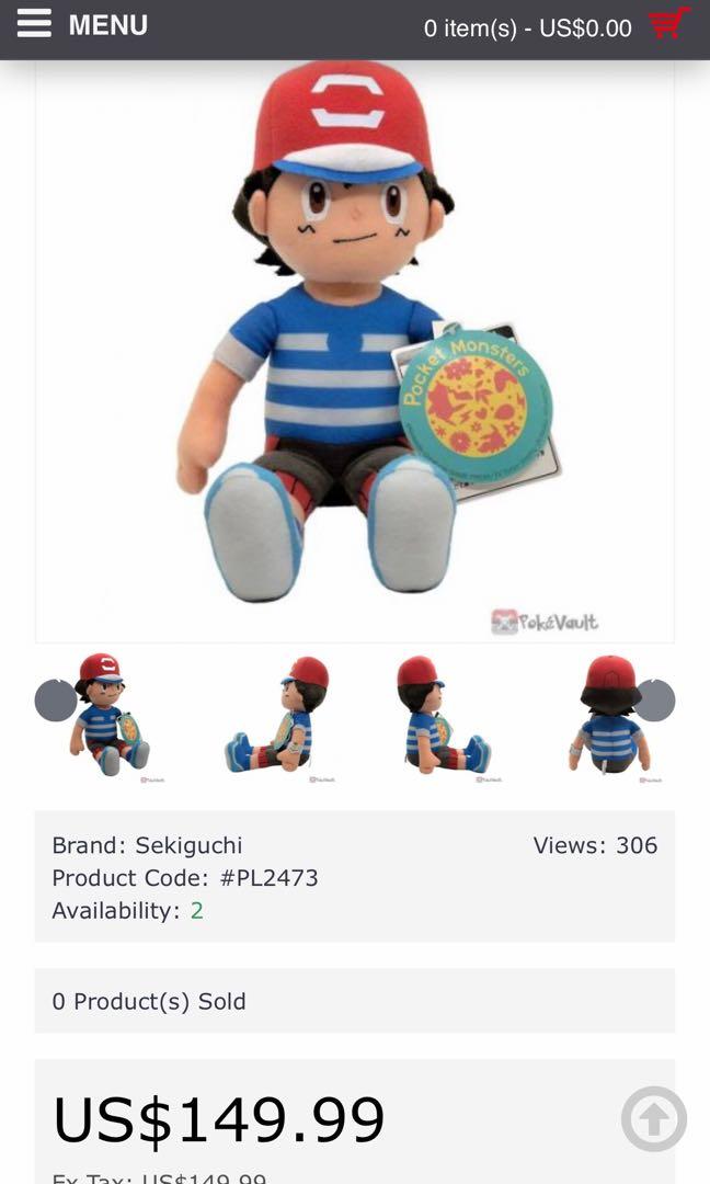 Sekiguchi Alolan Ash Pokemon Plush, Hobbies & Toys, Toys & Games on ...