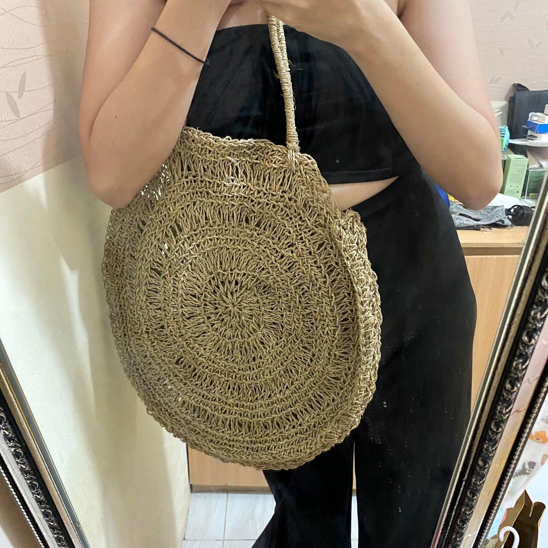 Tas Rotan Bali | Tas Rotan Bulat Pantai, Fesyen Wanita, Tas & Dompet di ...
