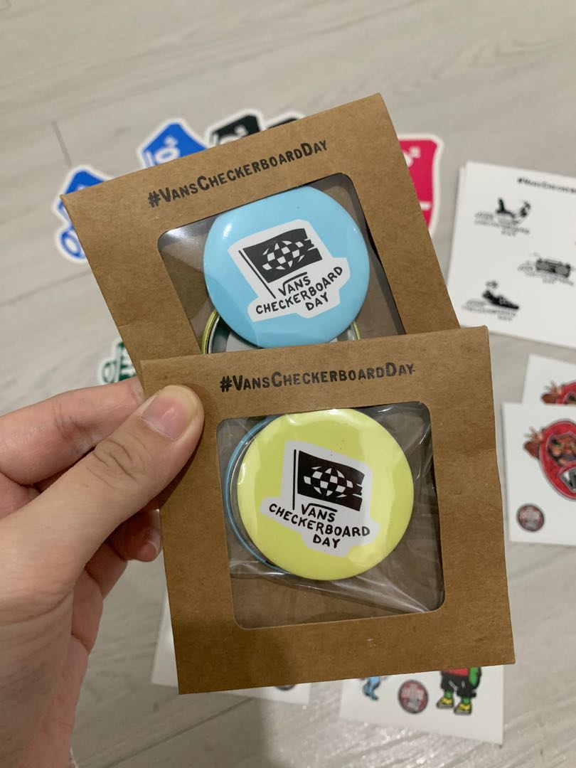 Vans Checkerboard Day Pin Badge, Everything Else, Others on Carousell